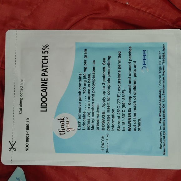 PAR | Grooming | Lidocaine Patch 5 Individually Sealed Large Pain ...